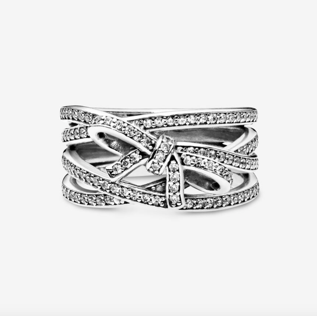 Sparkling Ribbon and Bow Ring Nini s Treasures