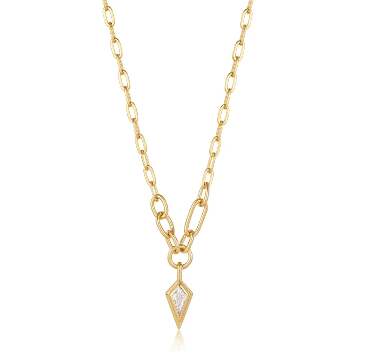 Sparkle Drop Pendant Chunky Chain Necklace – Nini's Treasures