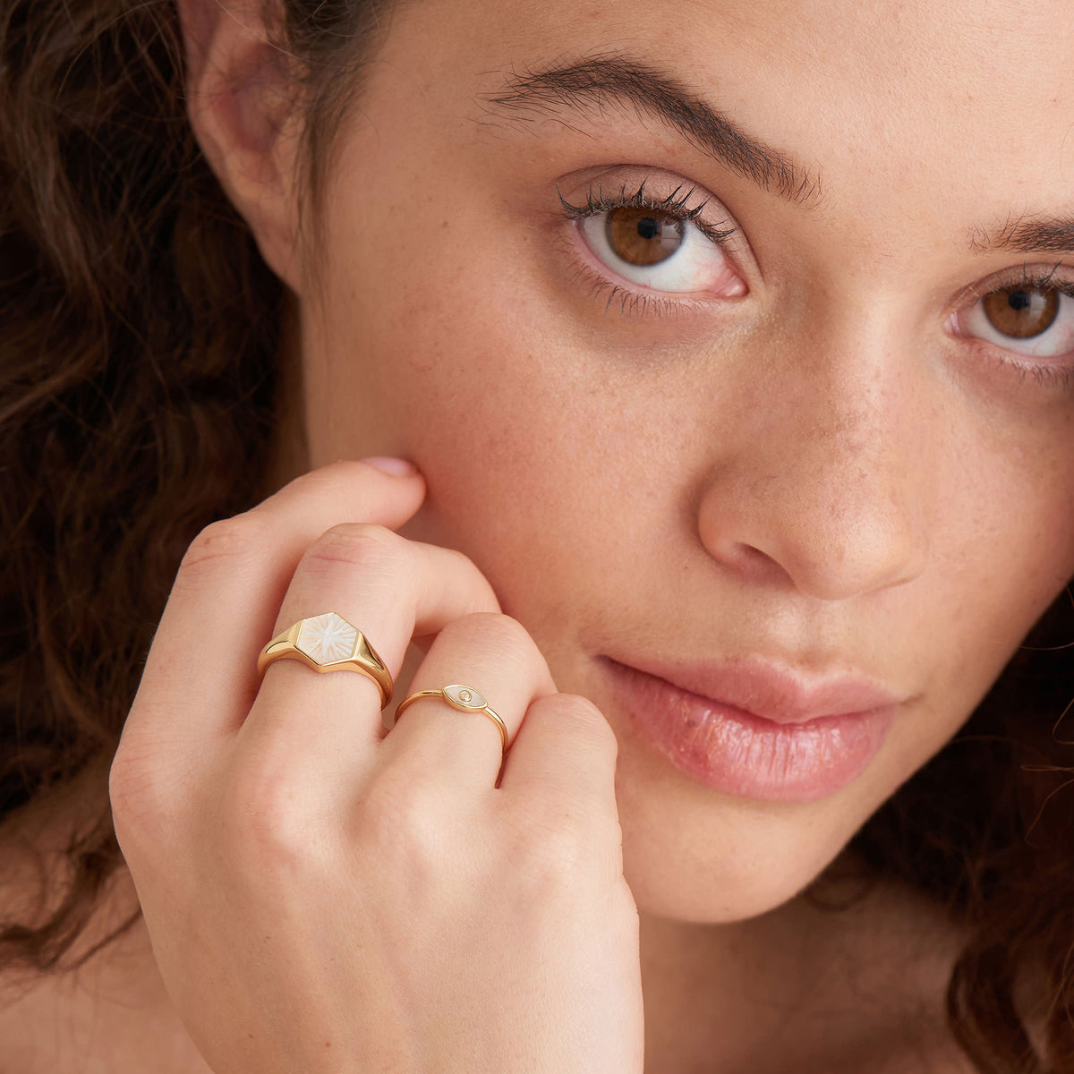 Evil Eye Gold Adjustable Ring – Nini's Treasures